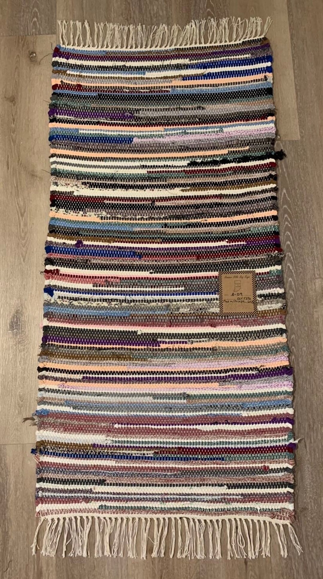 Handwoven Amish Rag Rug 53.5" X 26" - Etsy