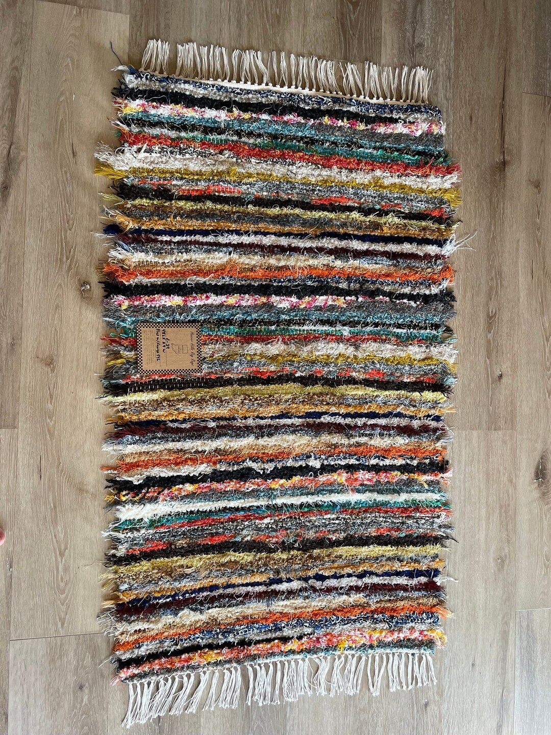 Handwoven Amish Rag Rug 48 X 29 - Etsy