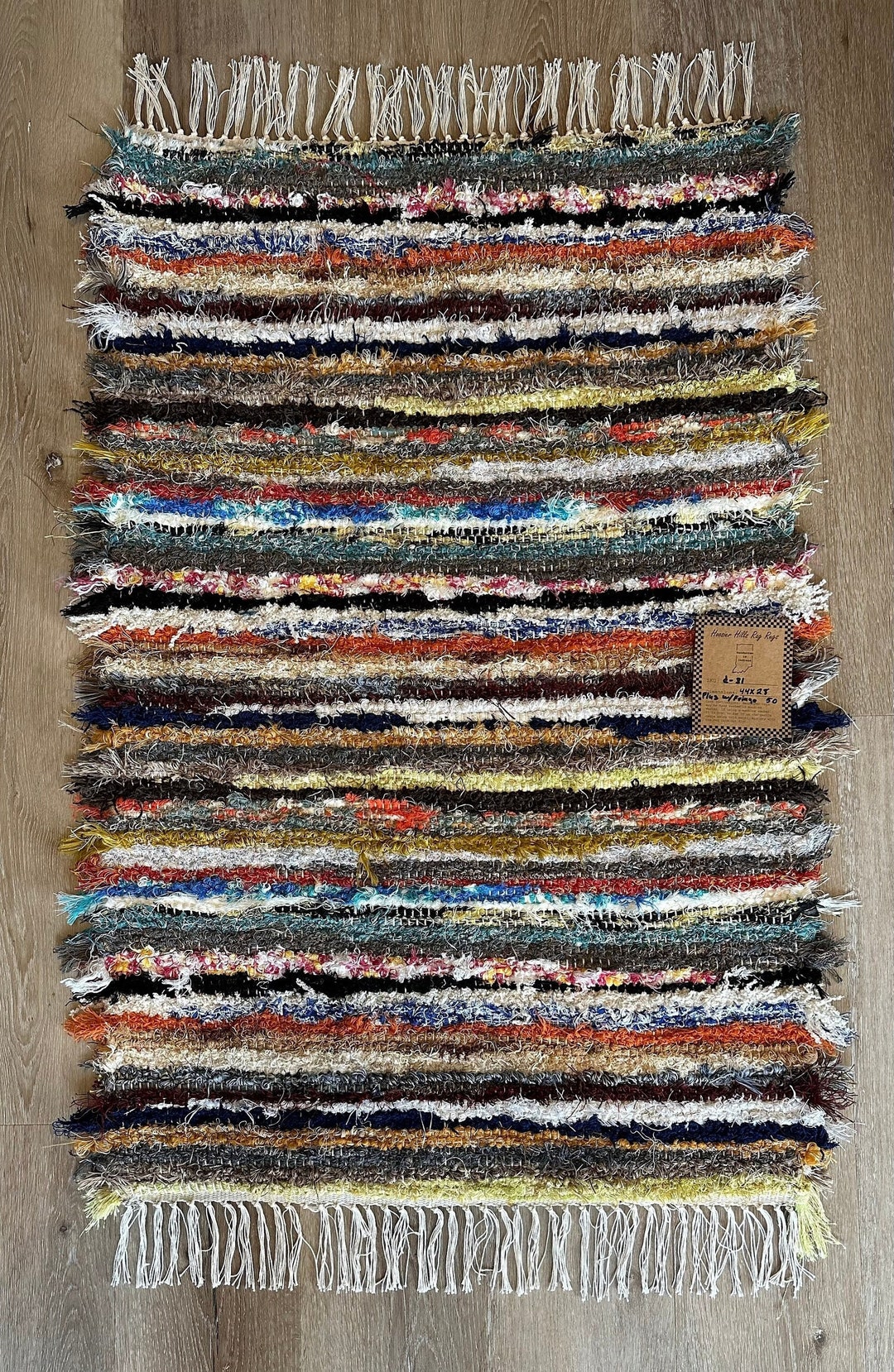 Handwoven Amish Rag Rug 44 X 28 - Etsy