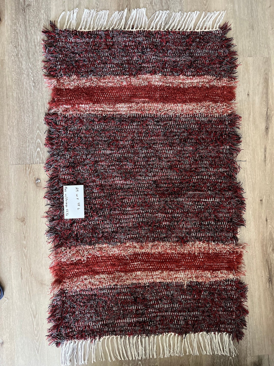 Handwoven Amish Rag Rug 48" X 29" - Etsy