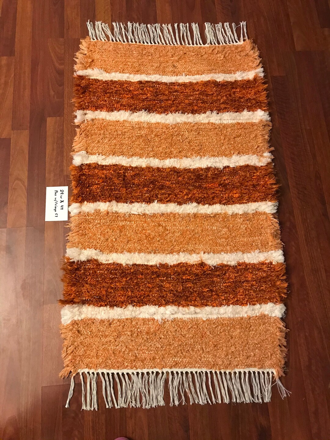 Handwoven Amish Rag Rug 49" X 29" - Etsy