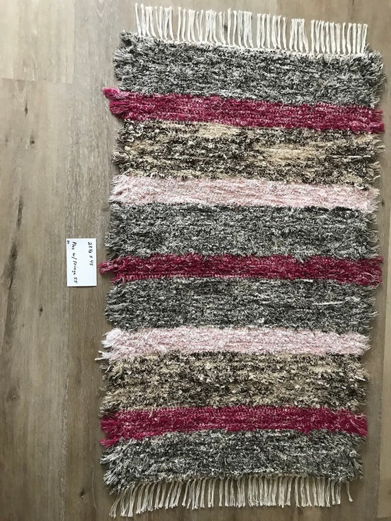 Handwoven Amish Rag Rug 48 X 28.5 - Etsy