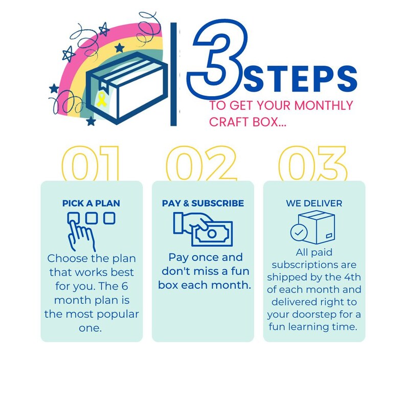 Monthly DIY Craft Box for Kids Monthly Subscription Craft - Etsy