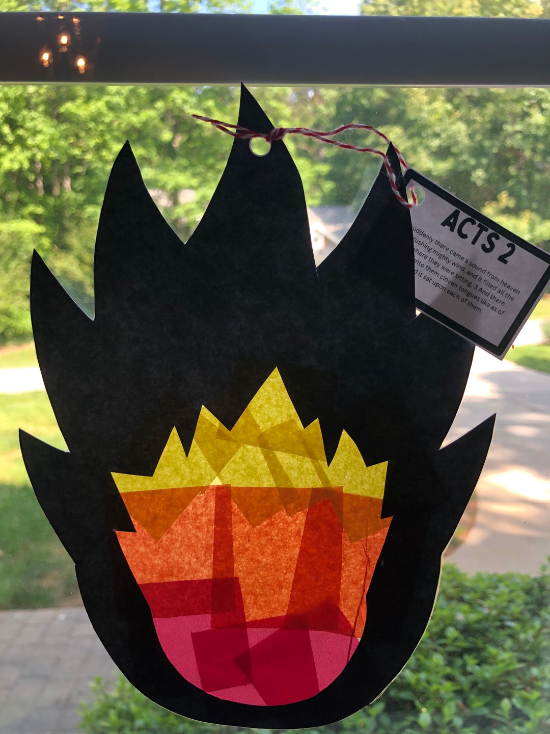 Pentecost Flame Craft Fire Craft Bible Lesson Craft Book of - Etsy