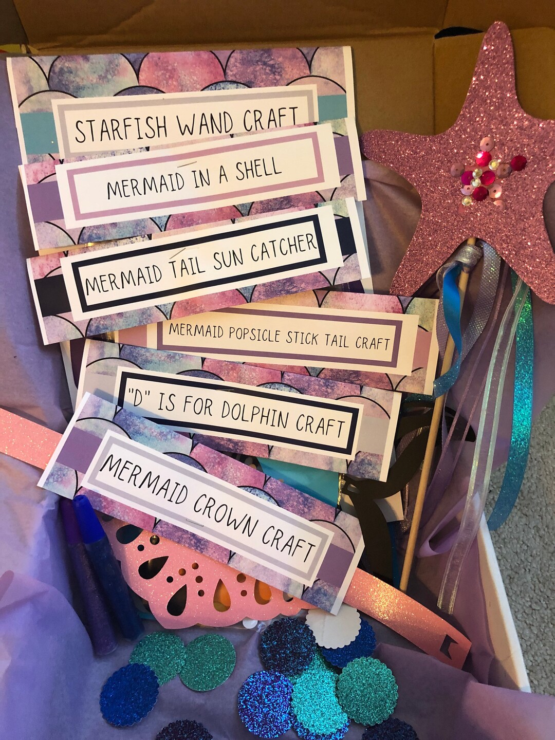 Mermaid Craft Kit Princess Crafts Girl Birthday Girl Gift - Etsy