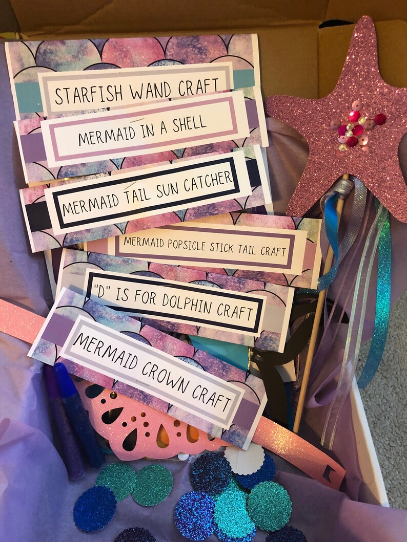 Mermaid Craft Kit Princess Crafts Girl Birthday Girl Gift - Etsy