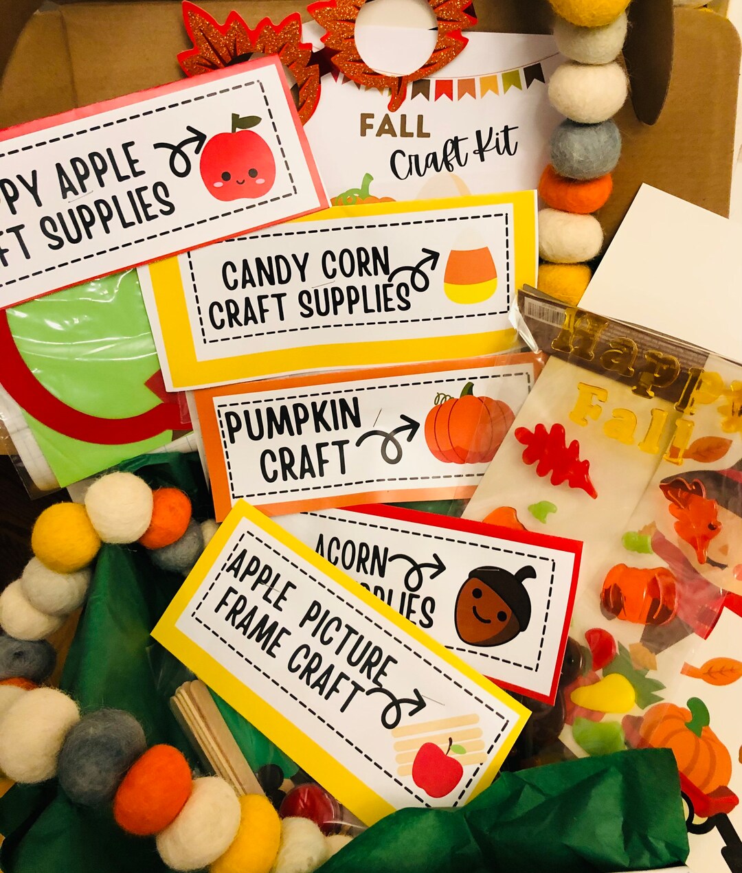 Fall Craft Kit for Kids Diy Paper Crafts Apple Crafts Diy - Etsy