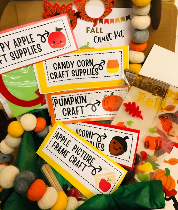 Fall Craft Kit for Kids Diy Paper Crafts Apple Crafts Diy - Etsy