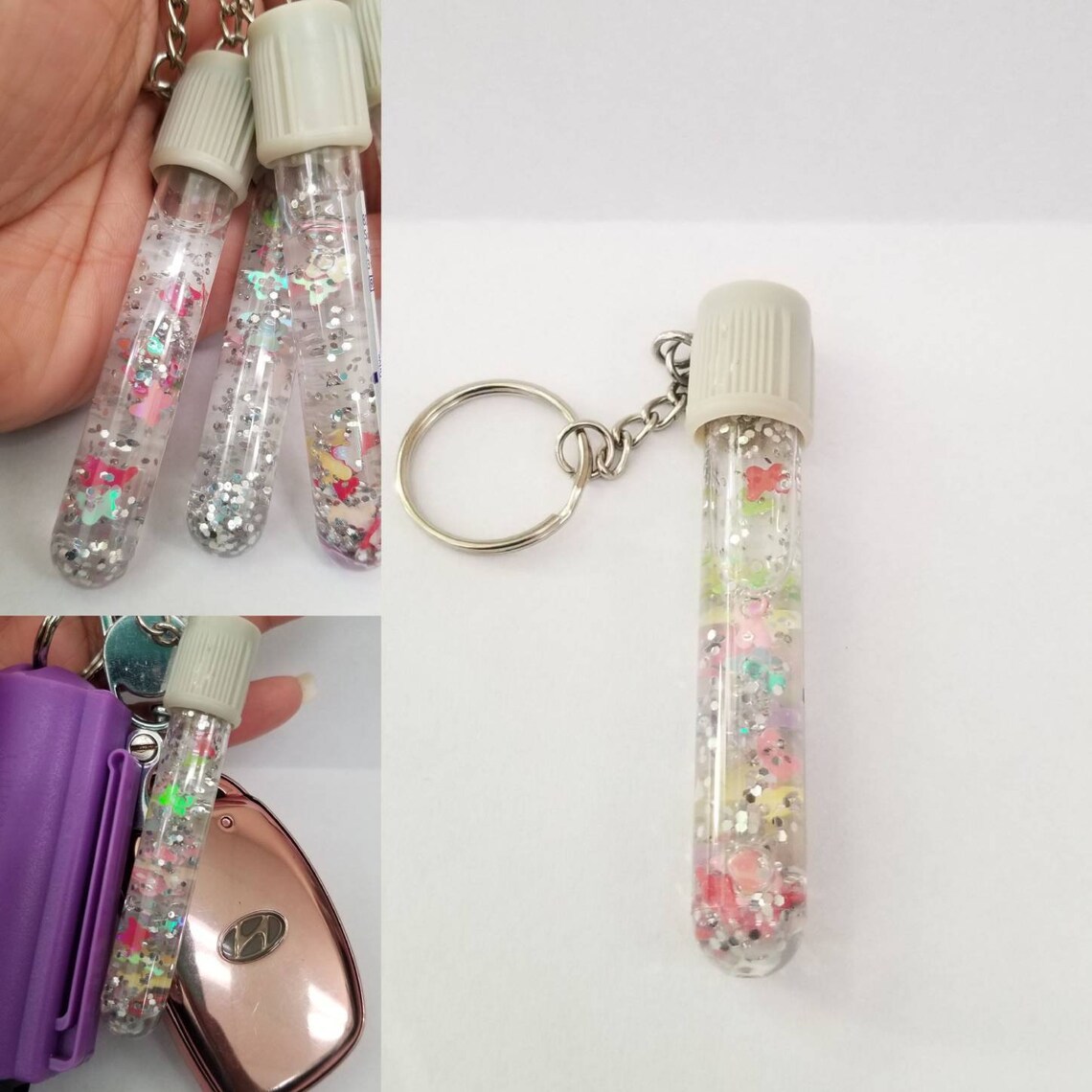 Phlebotomy Keychain With Butterflies | Etsy