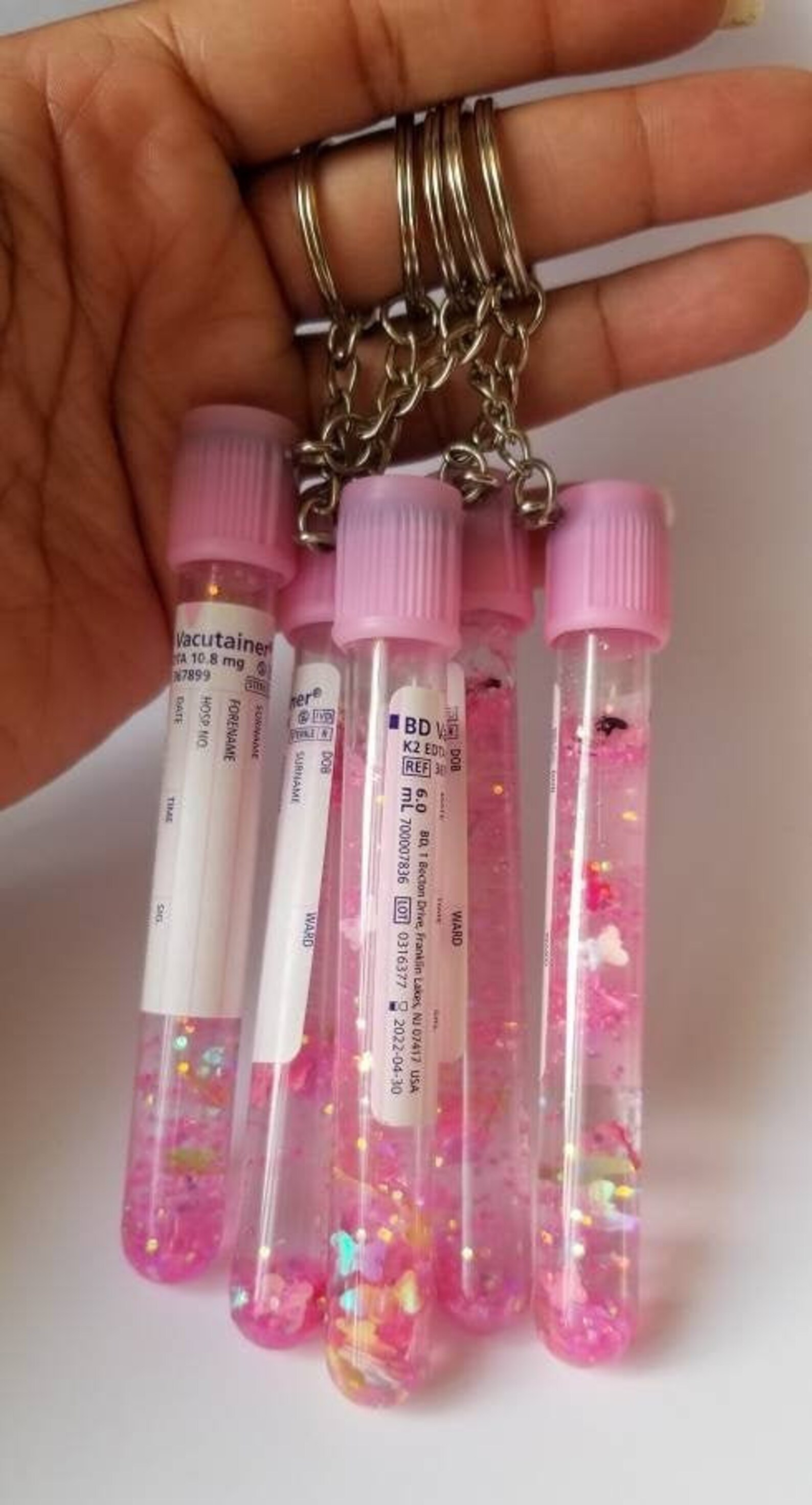 Phlebotomy Keychain With Butterflies | Etsy