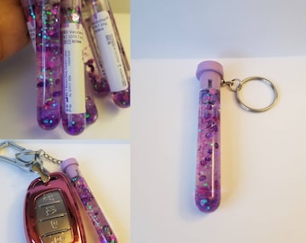 Phlebotomy Glitter Floating Keychain. Nurse Lab Tech Keychain - Etsy
