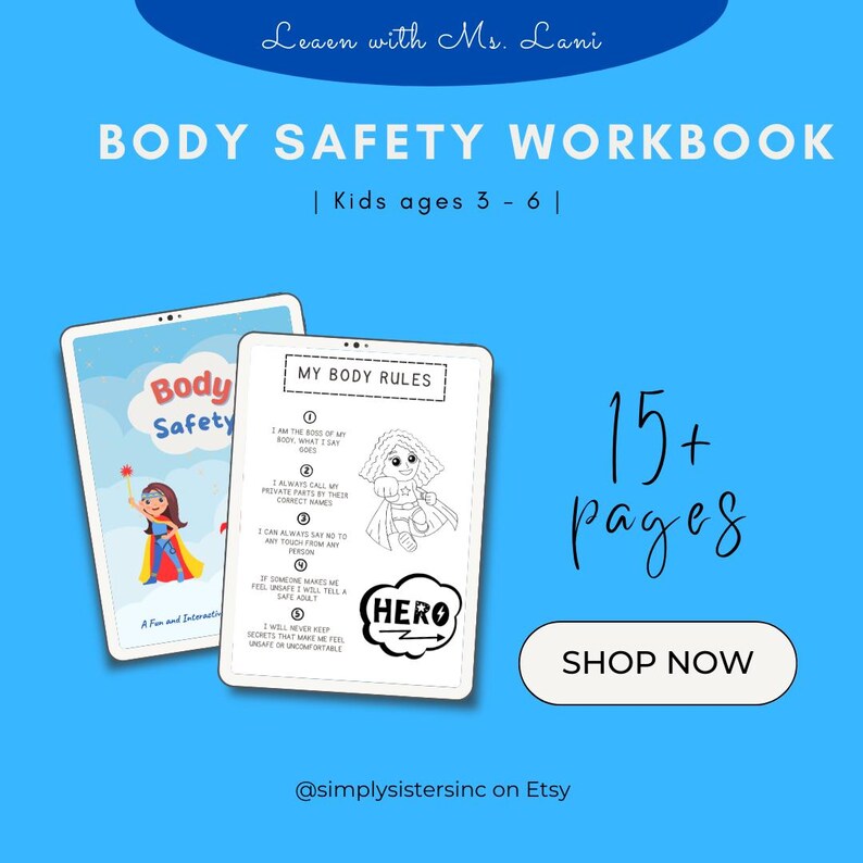 Body Safety Workbook (ages 3-6) - Etsy