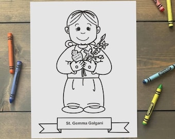 St Augustine Monica Worksheet Printable Coloring Page Sheet - Etsy