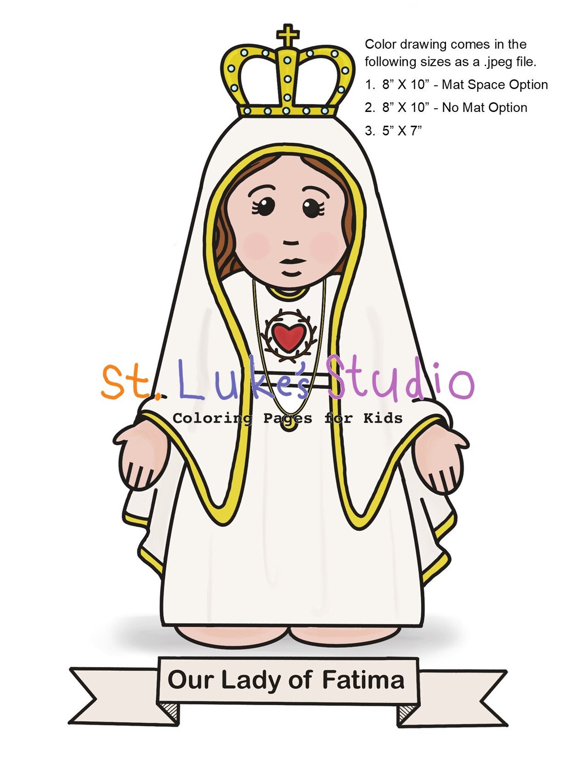 Our Lady of Fatima Coloring Pages & Printable Photos for Catholic Kids ...