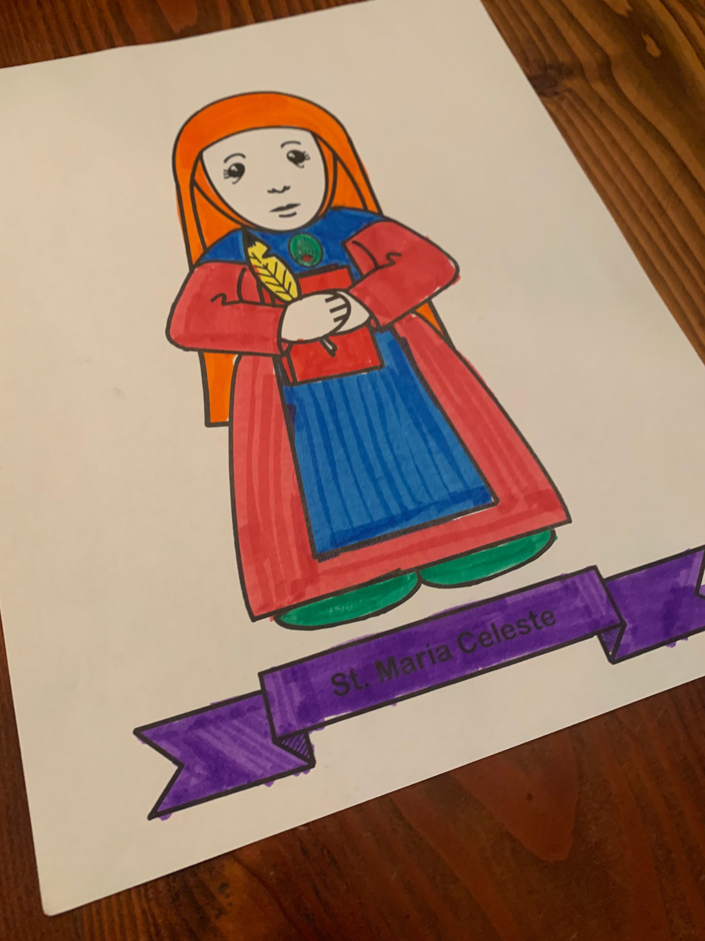 St. Maria Celeste Coloring Page for Catholic Kids - Digital Download ...