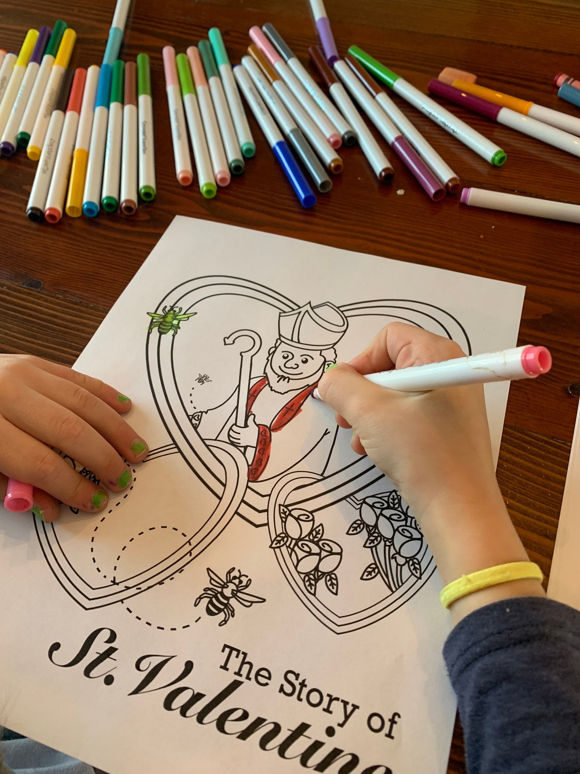 The Story of St. Valentine Coloring and Learning Book for - Etsy