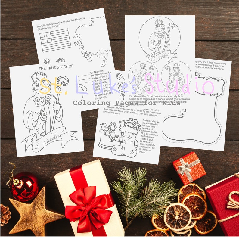 St. Nicholas, the True Story Coloring and Learning Book for Catholic ...