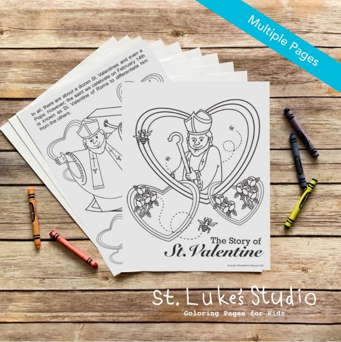 The Story of St. Valentine Coloring and Learning Book for - Etsy