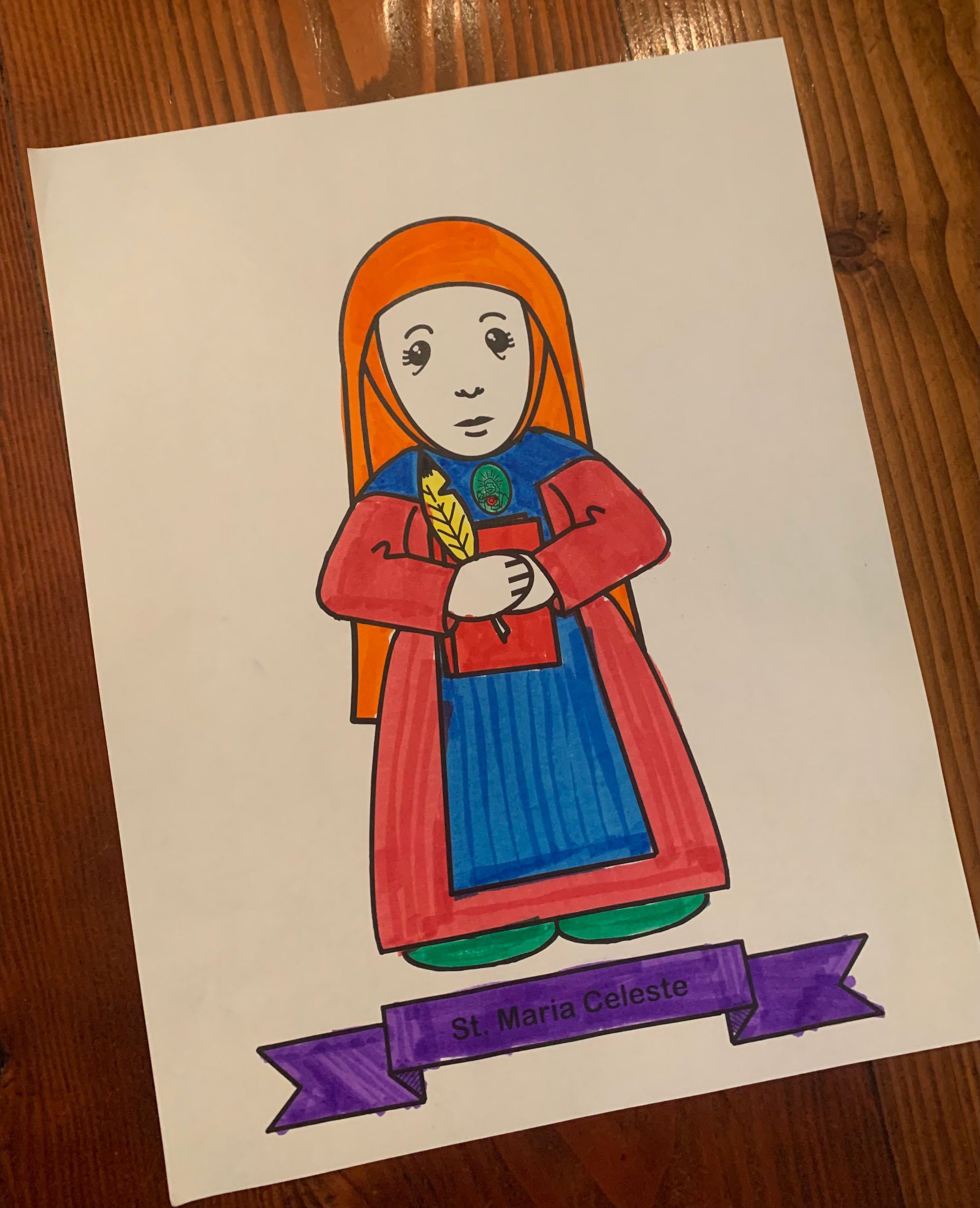 St. Maria Celeste Coloring Page for Catholic Kids - Digital Download ...