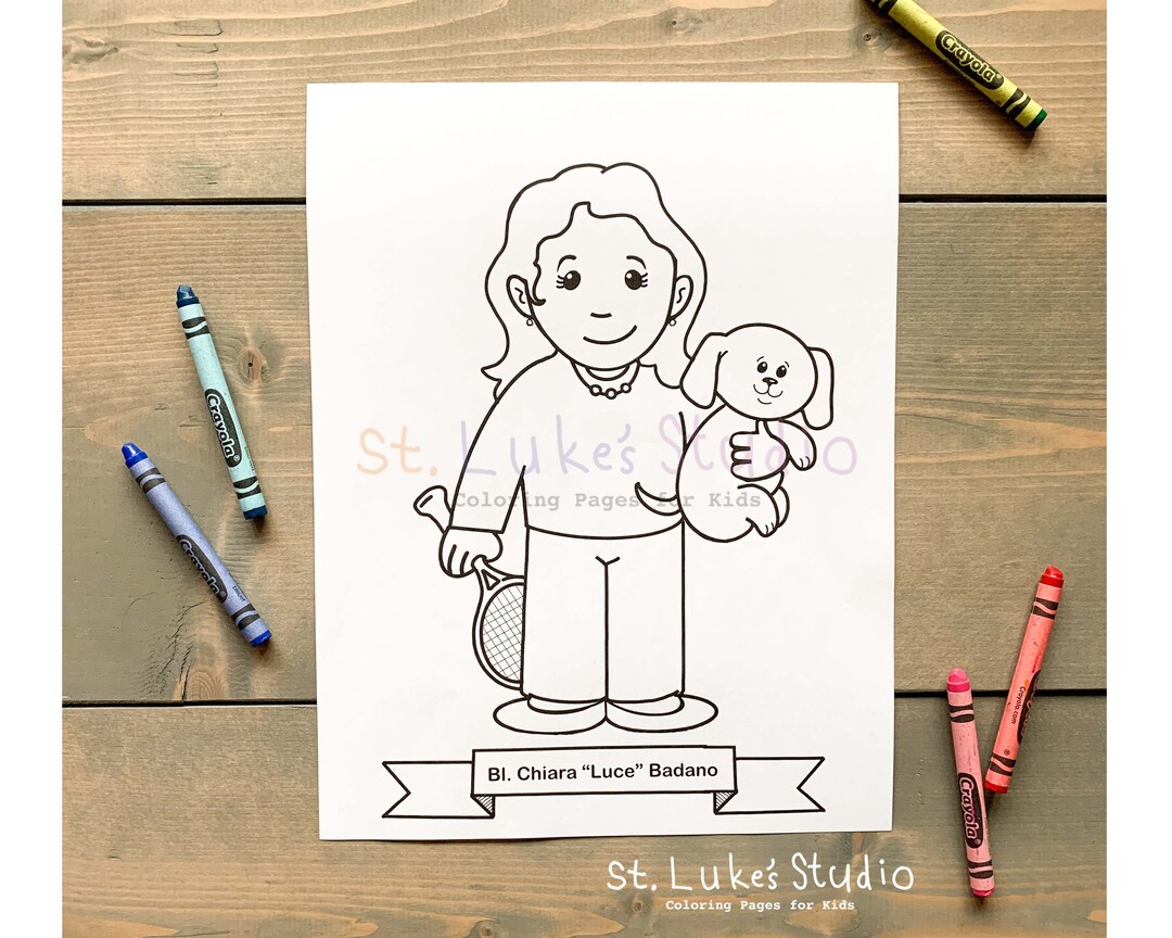 Blessed Chiara Luce Badano Coloring Page for Catholic Kids - Digital ...