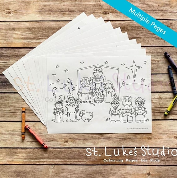 Nativity Coloring and Activity Packet for Kids Digital - Etsy