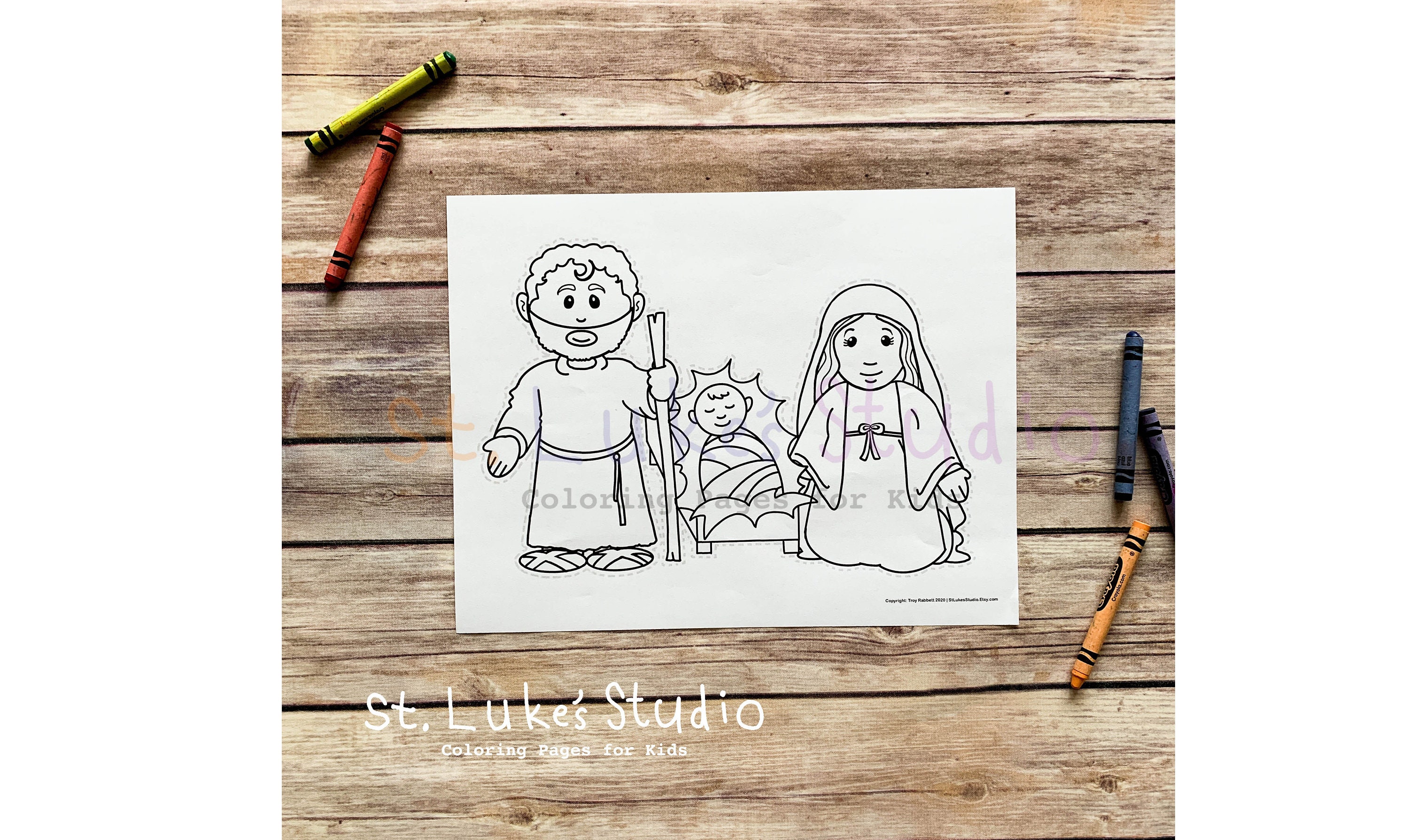 Nativity Coloring and Activity Packet for Kids - Digital Download ...