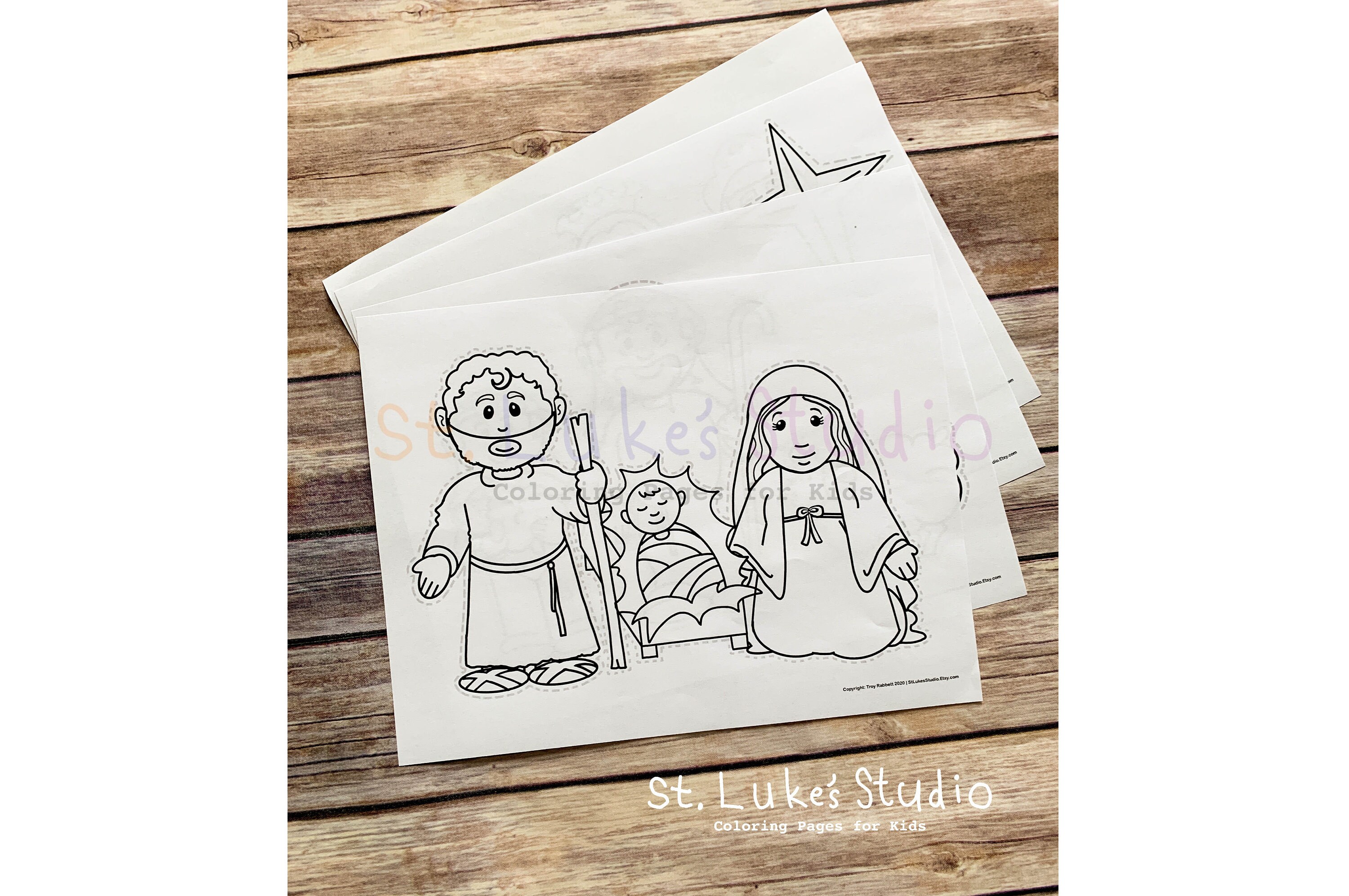 Nativity Coloring and Activity Packet for Kids - Digital Download ...