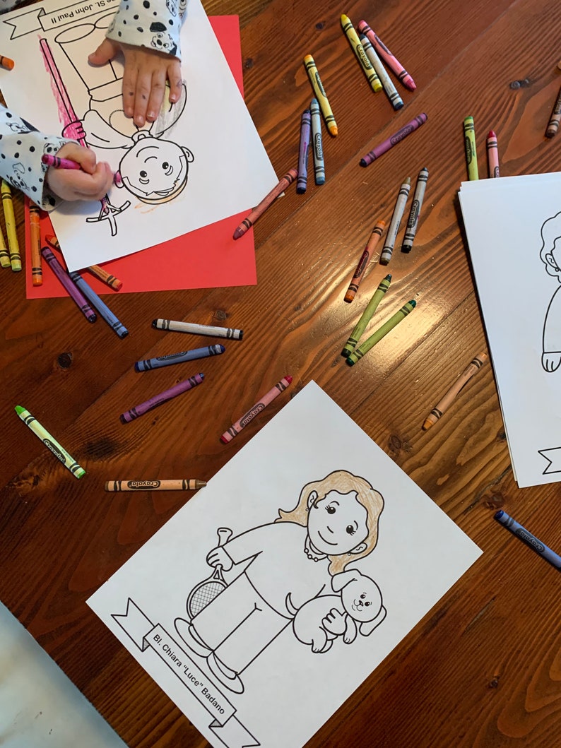 Blessed Chiara Luce Badano Coloring Page for Catholic Kids - Digital ...