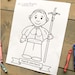 Saint Pope John Paul II Coloring Page for Catholic Kids - Digital ...
