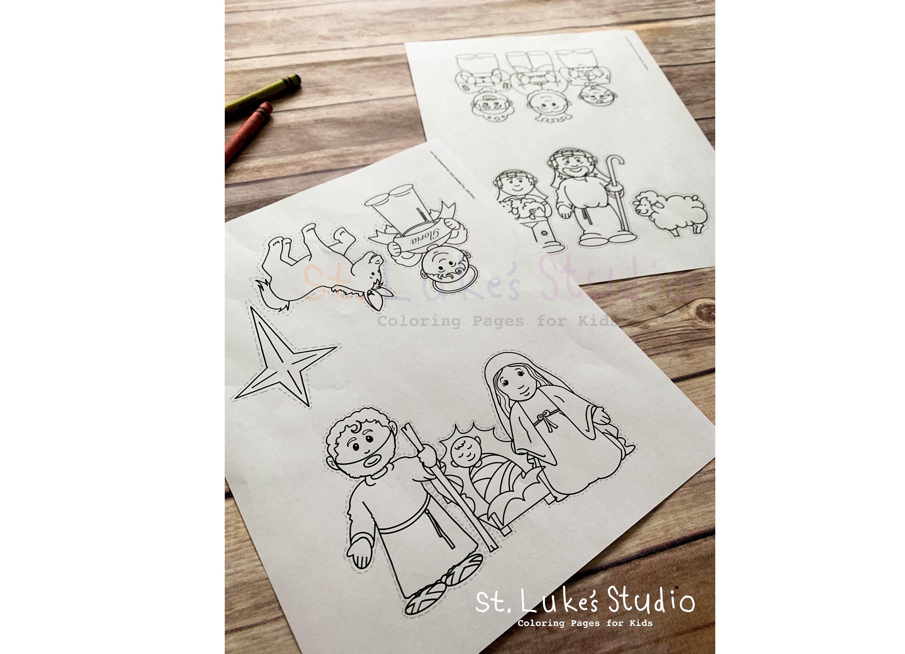 Nativity Coloring and Activity Packet for Kids - Digital Download ...