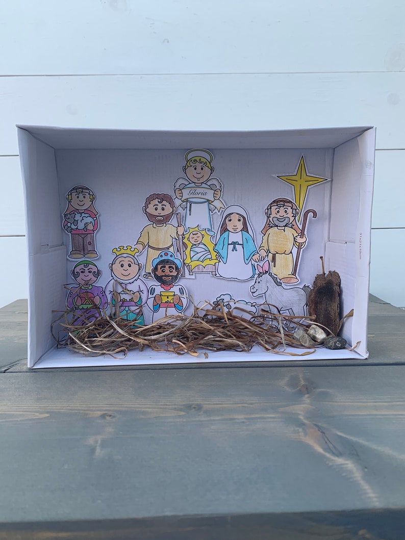 Shoe Box Nativity Coloring and Activity Packet for Kids | Etsy