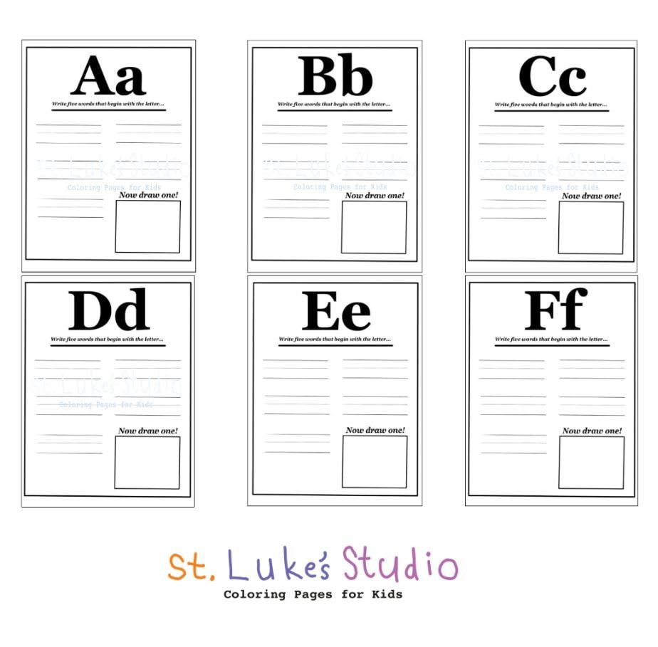 Learn to Write Coloring and Handwriting Pages for Kids 26 Pages - Pre-k ...