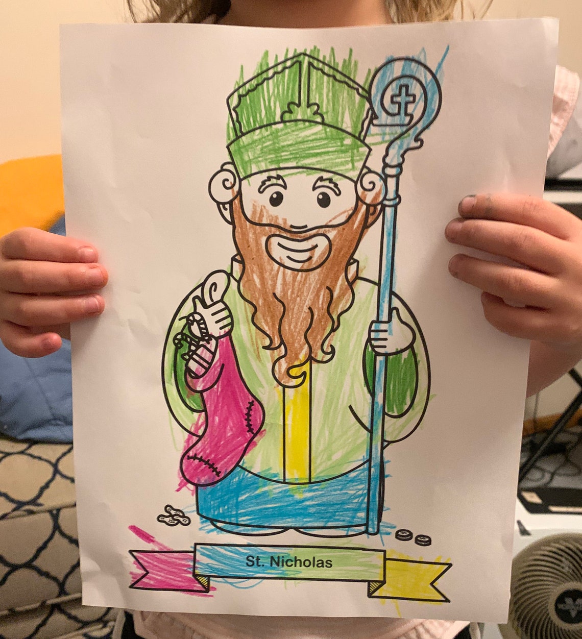 St. Nicholas Coloring Page for Catholic Kids - Digital Download - Print ...