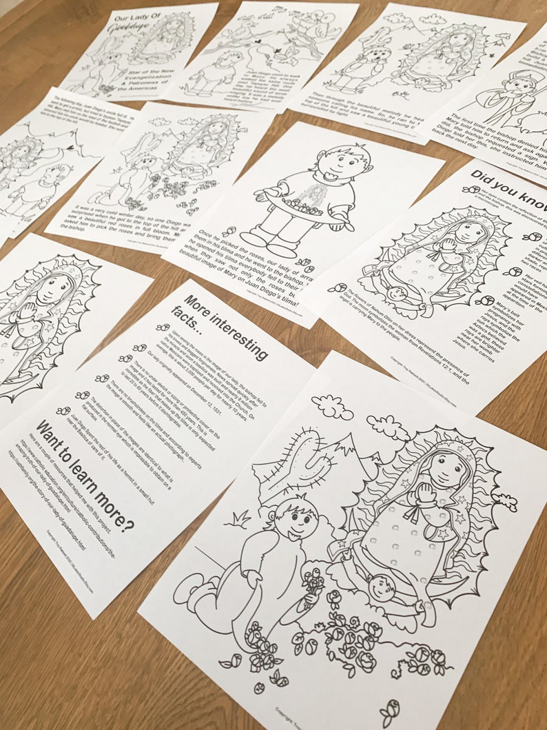 Our Lady of Guadalupe Coloring and Learning Book for Catholic Kids ...
