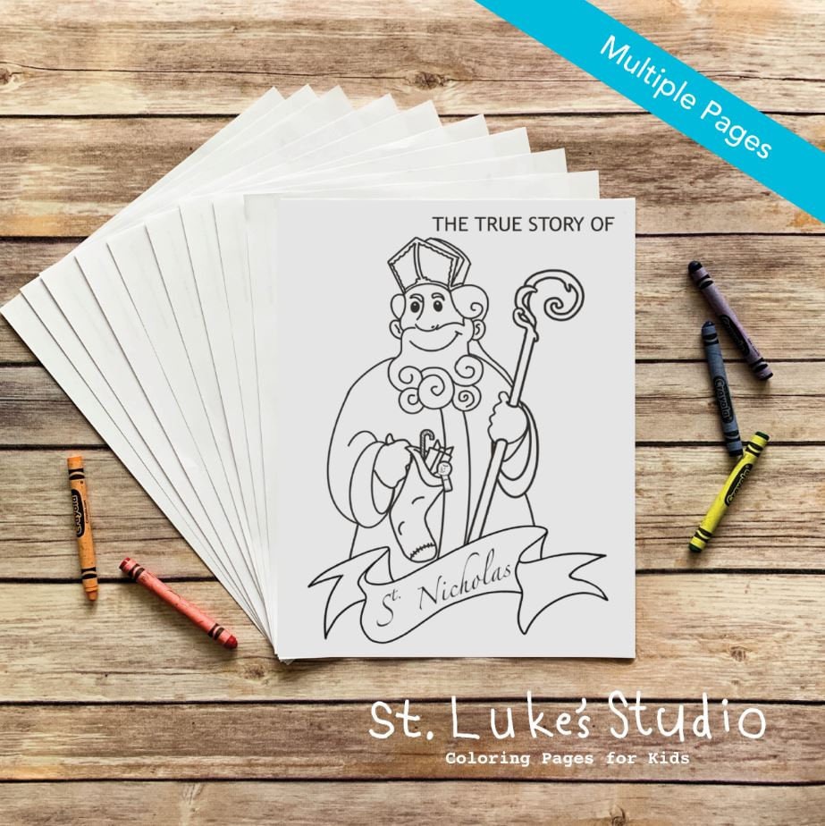 St. Nicholas, the True Story Coloring and Learning Book for Catholic ...