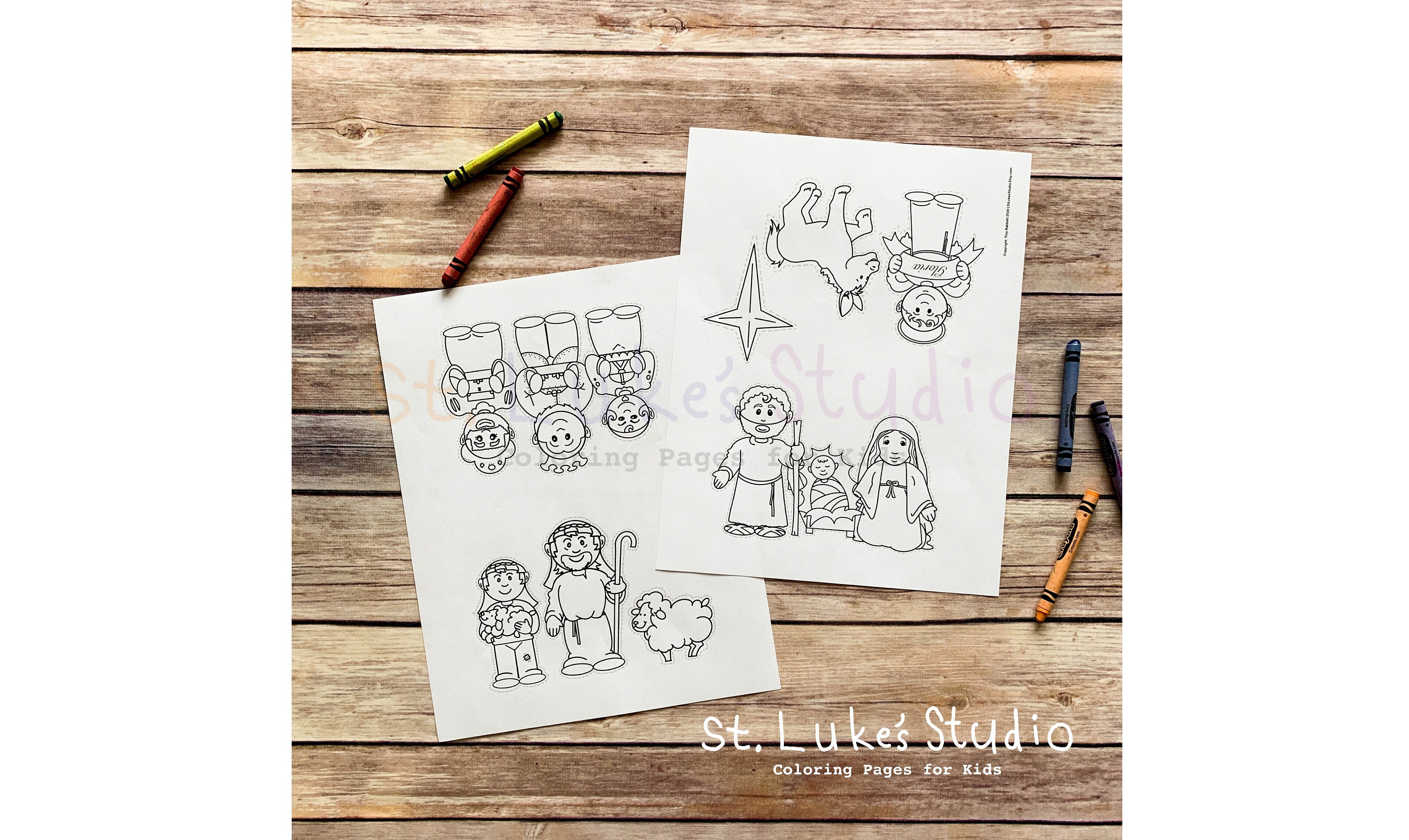 Nativity Coloring and Activity Packet for Kids - Digital Download ...