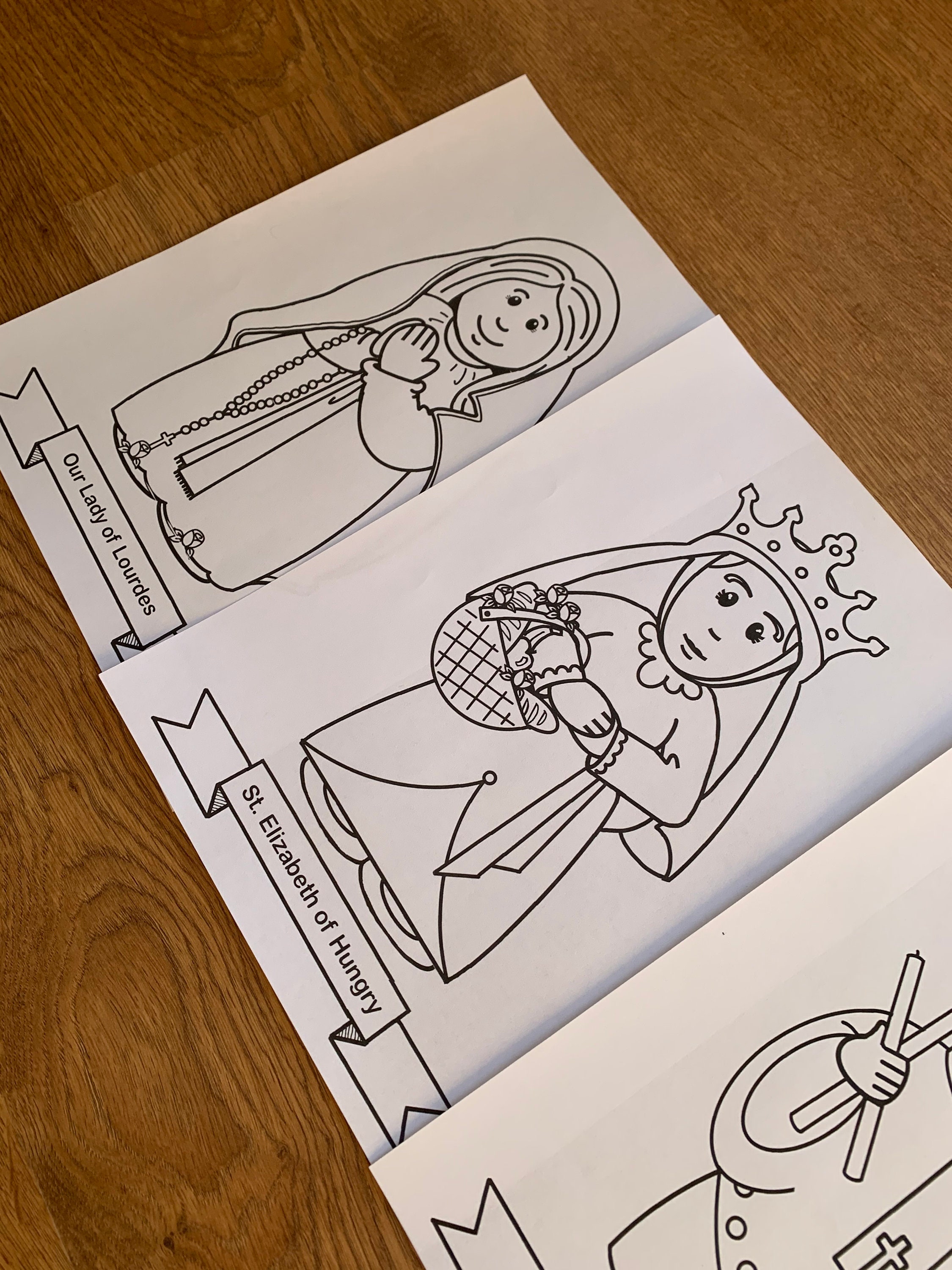 St Elizabeth of Hungary Coloring Page for Catholic Kids - Digital ...