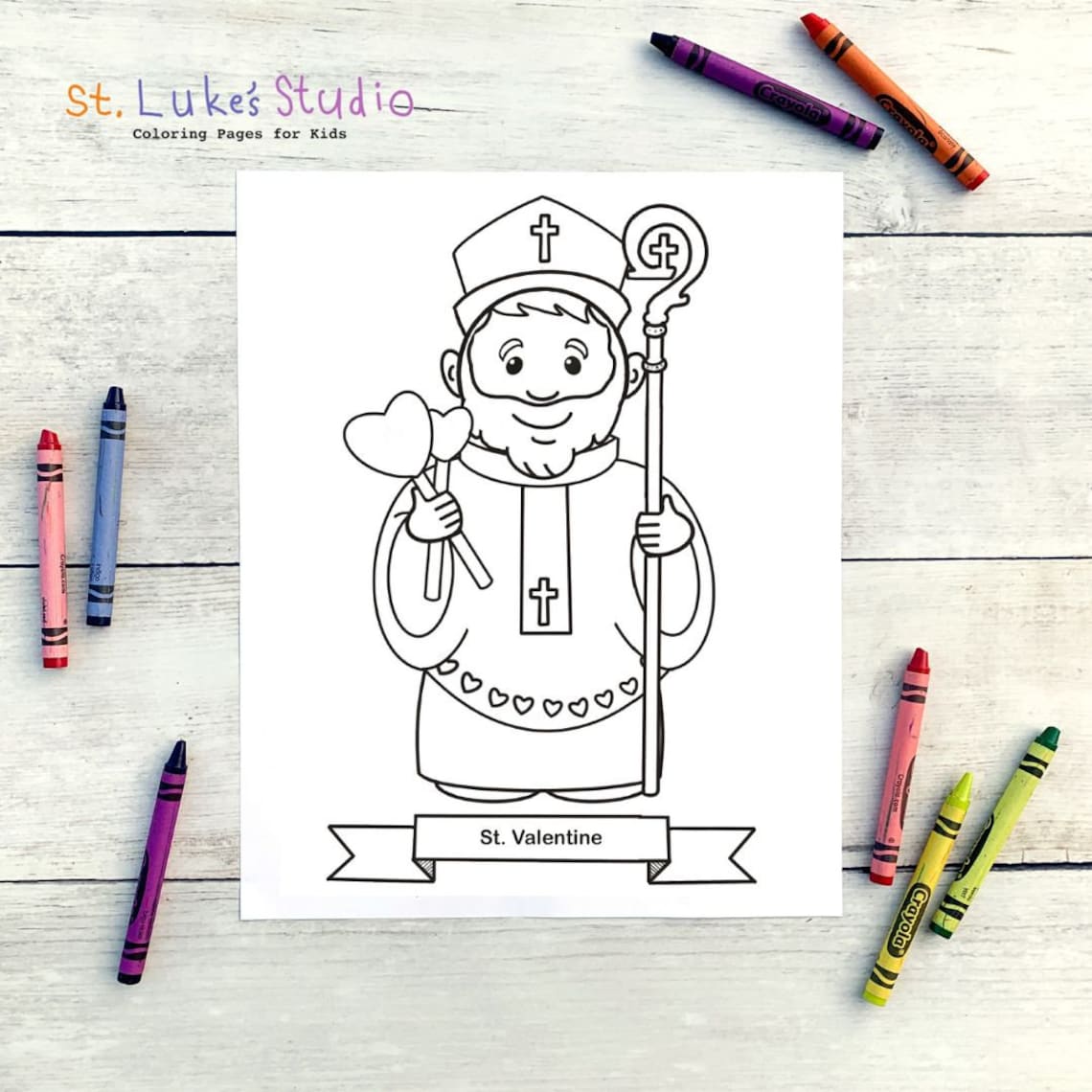 St. Valentine Coloring Page for Catholic Kids - Digital Download ...