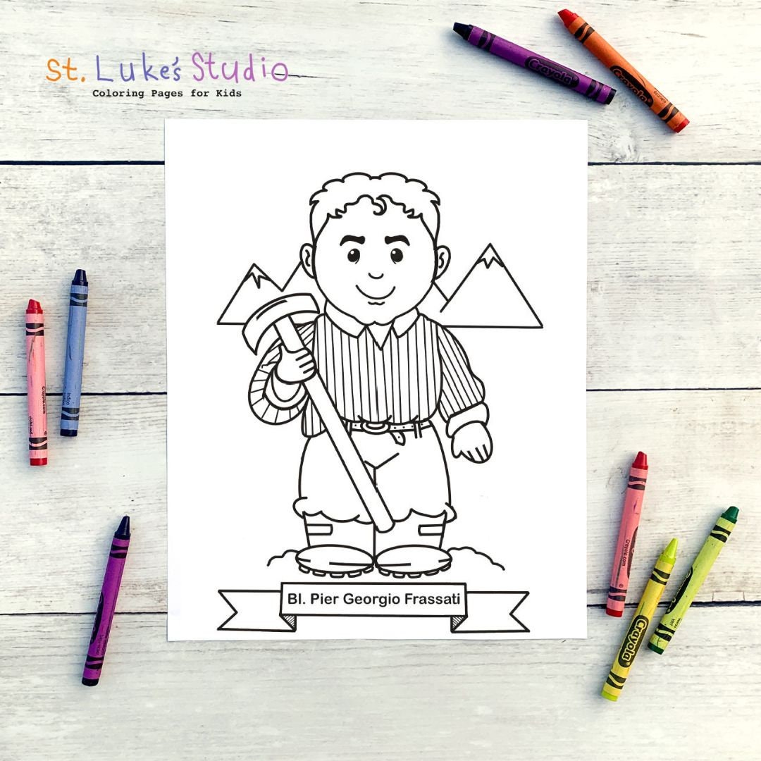 Bl. Pier Georgio Frassati Coloring Page for Catholic Kids - Digital ...