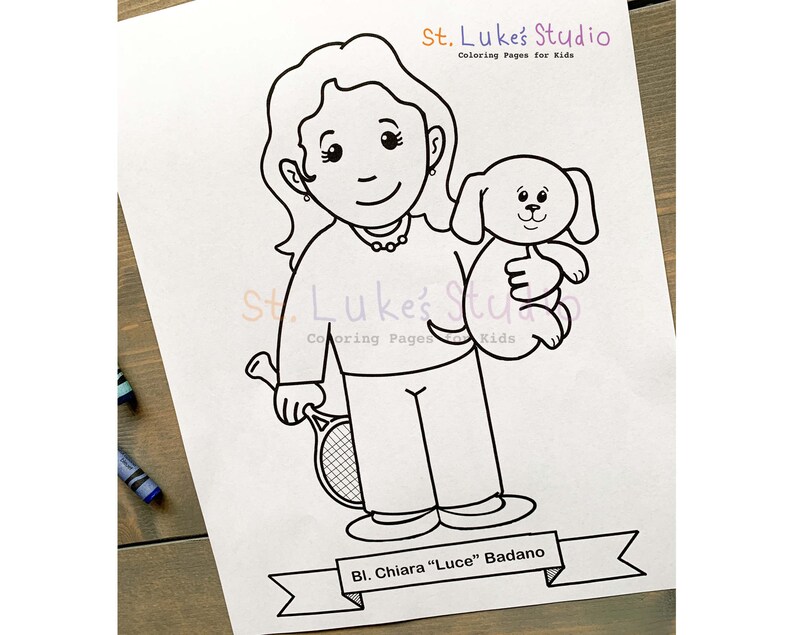 Blessed Chiara Luce Badano Coloring Page for Catholic Kids - Digital ...