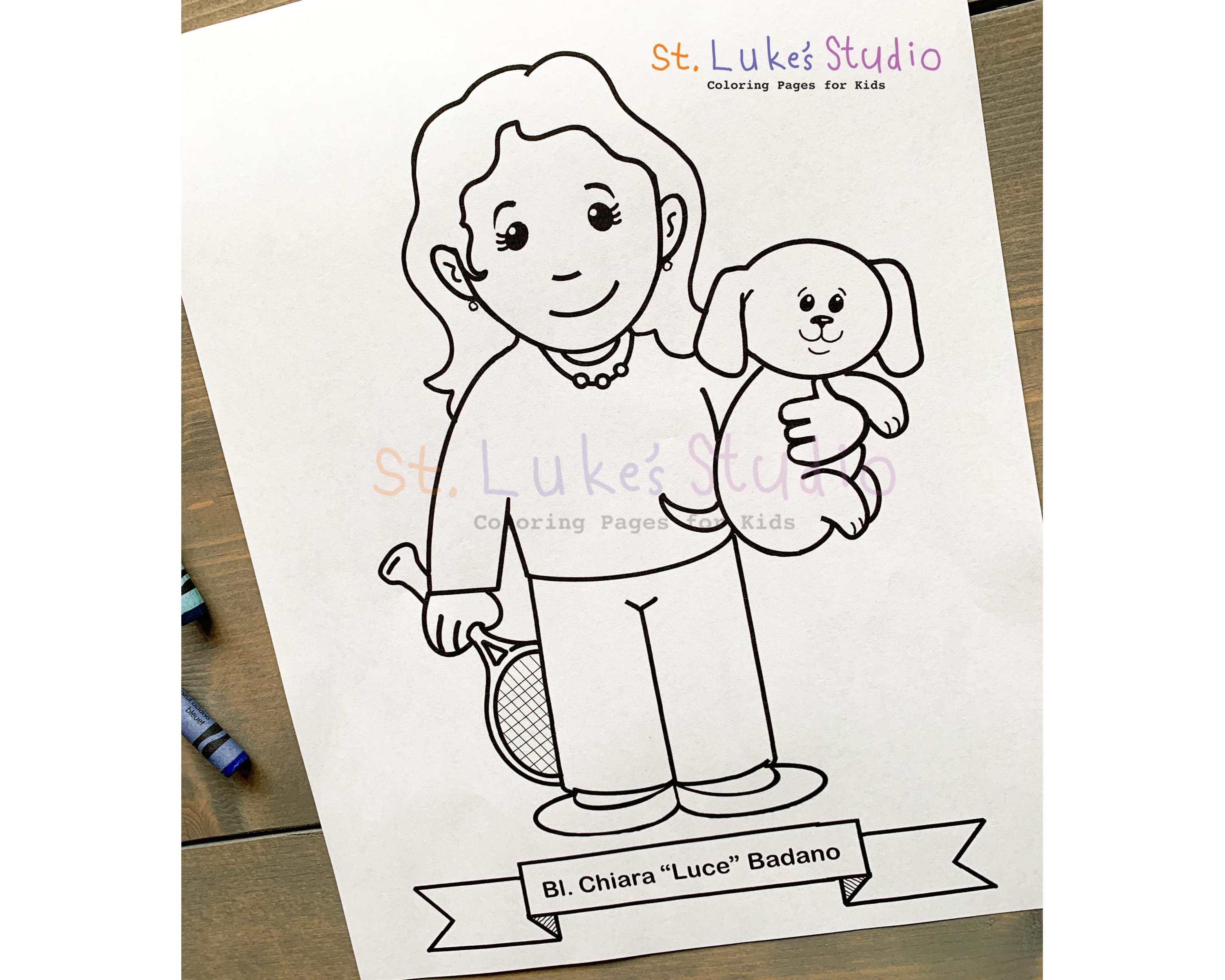 Blessed Chiara Luce Badano Coloring Page for Catholic Kids - Digital ...