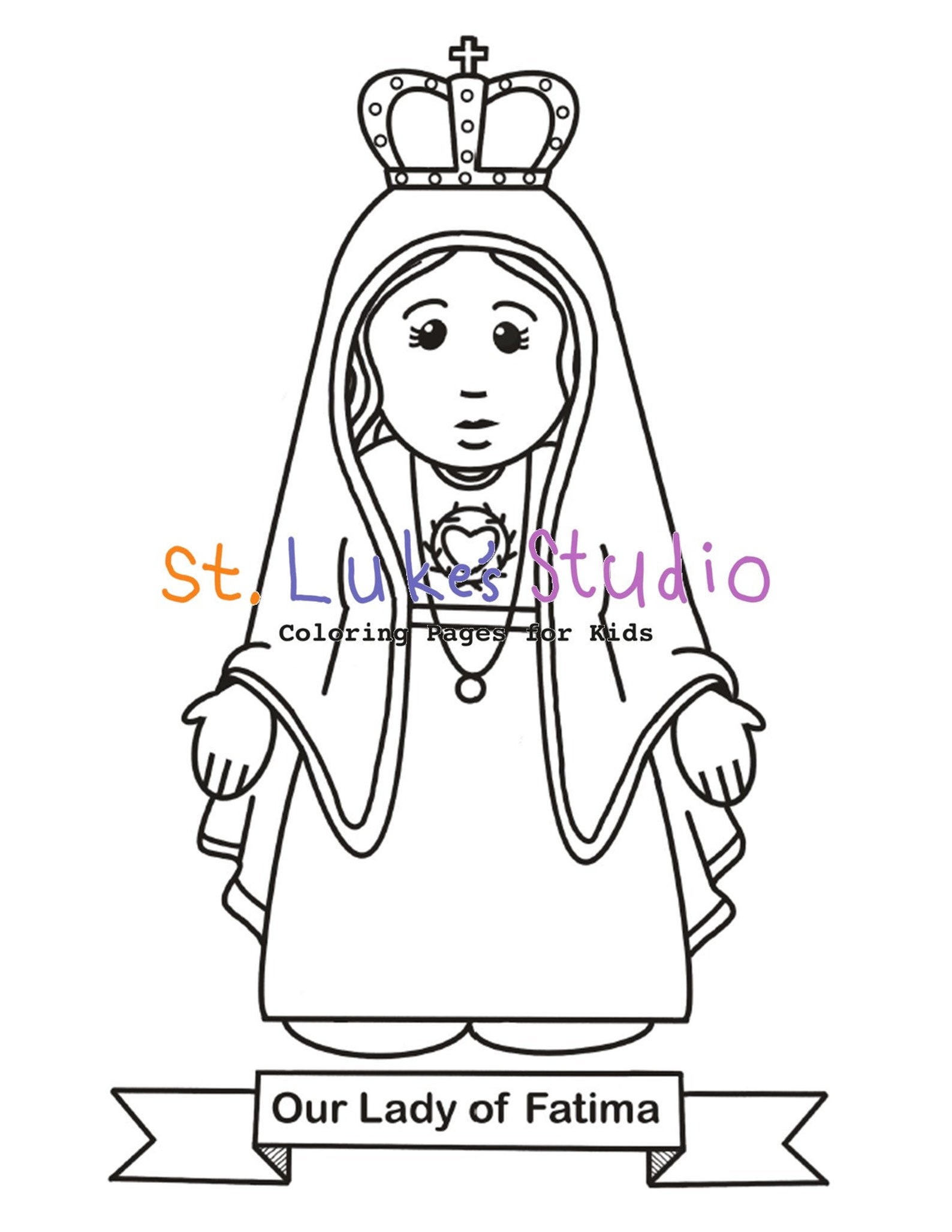 Our Lady of Fatima Coloring Pages & Printable Photos for Catholic Kids ...