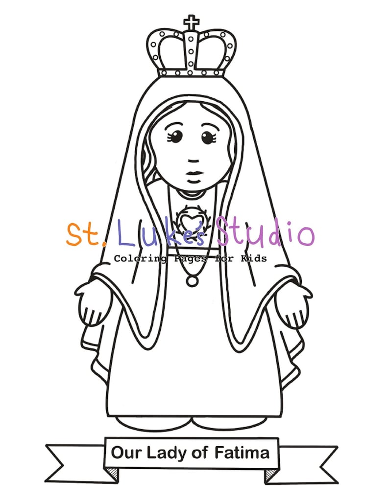 Our Lady of Fatima Coloring Pages & Printable Photos for Catholic Kids ...