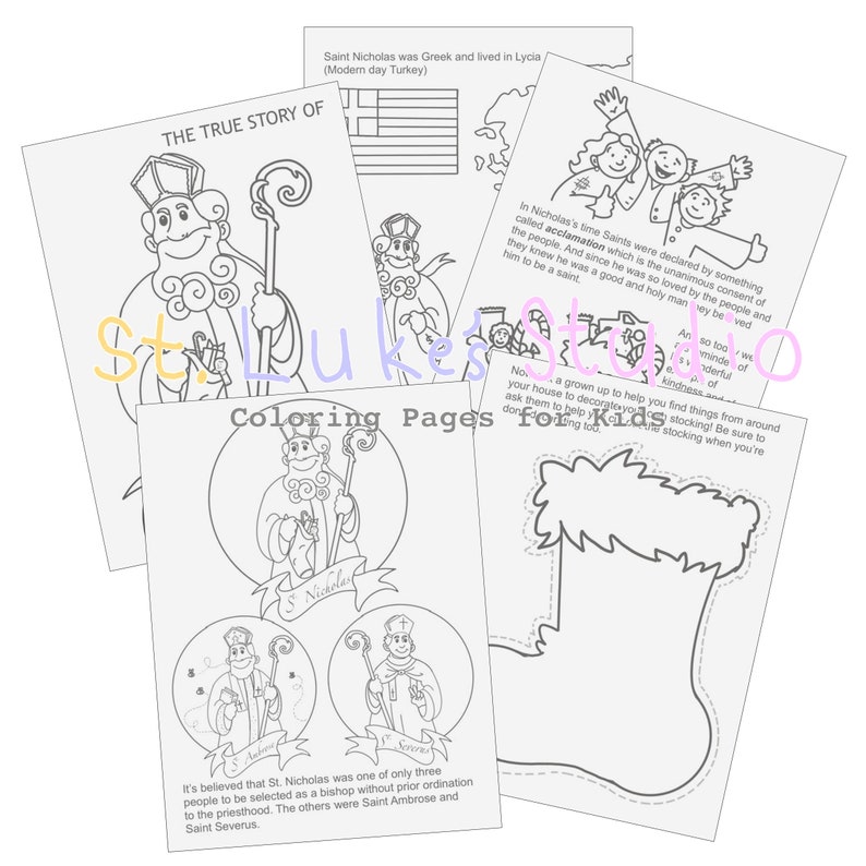St. Nicholas, the True Story Coloring and Learning Book for Catholic ...