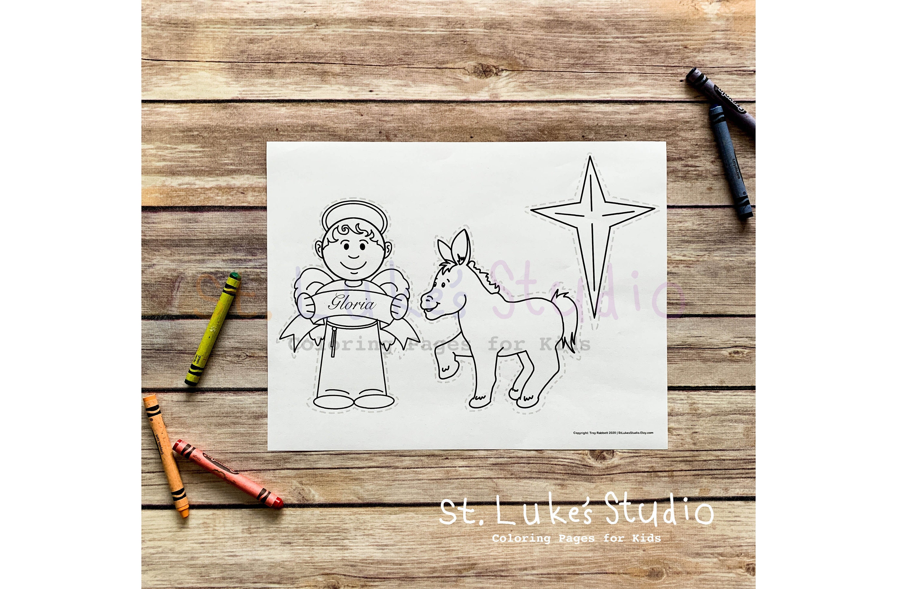 Nativity Coloring and Activity Packet for Kids - Digital Download ...