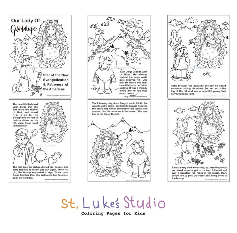Our Lady of Guadalupe Coloring and Learning Book for Catholic Kids ...