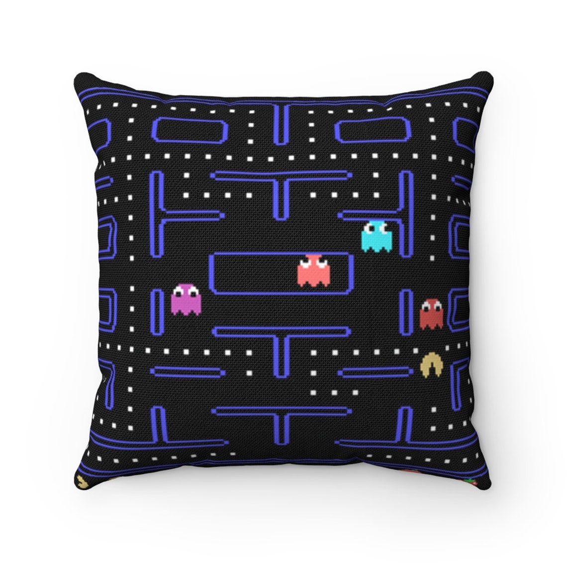 Pac-Man Throw Pillow Square Video & Arcade Game Spun | Etsy