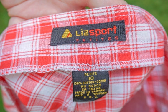 1990s Liz Sport Red Checkered Shorts - Gem