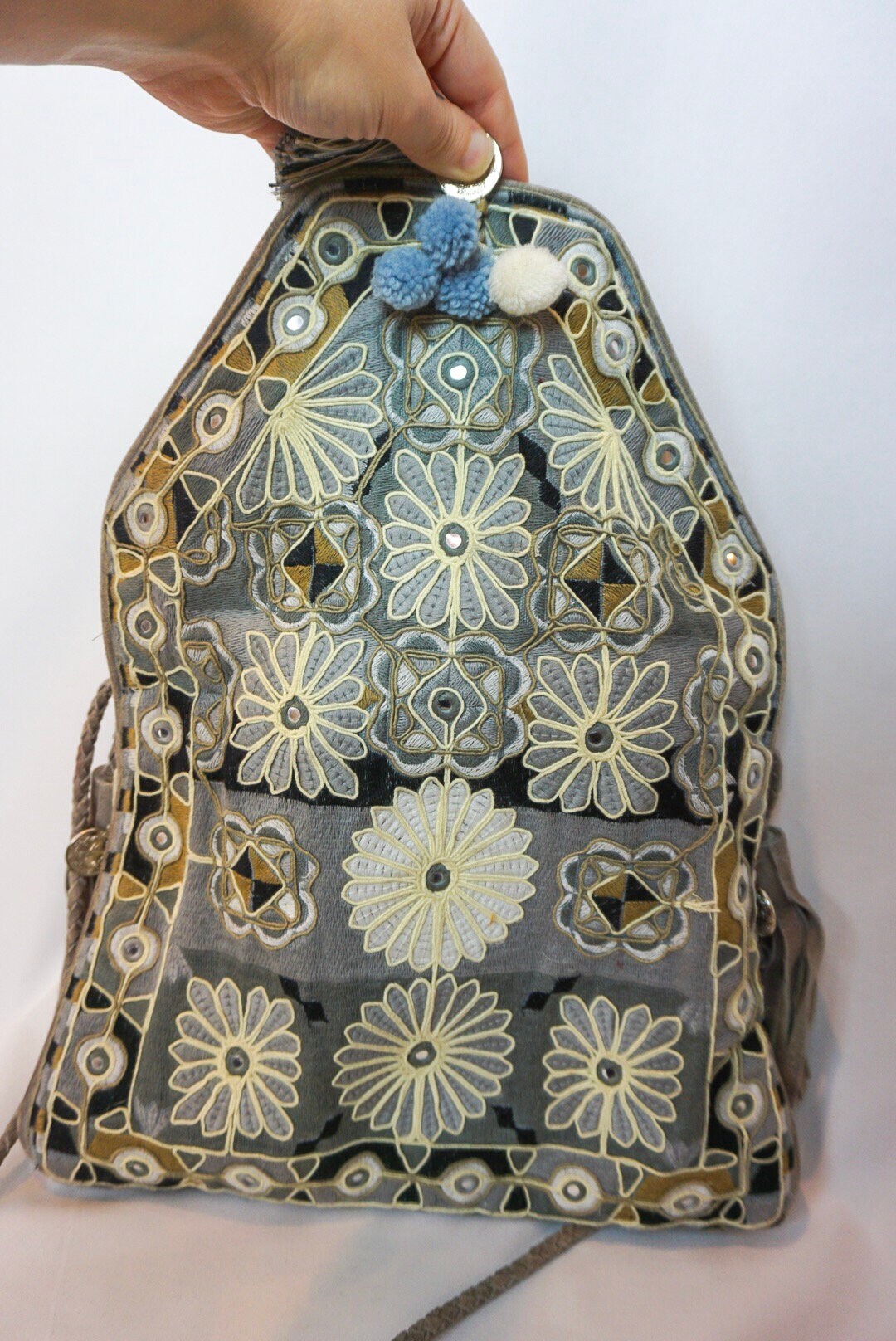 Y2k Style Anthropologie Ibban Neutral Embroidered Hand Made Clutch With ...