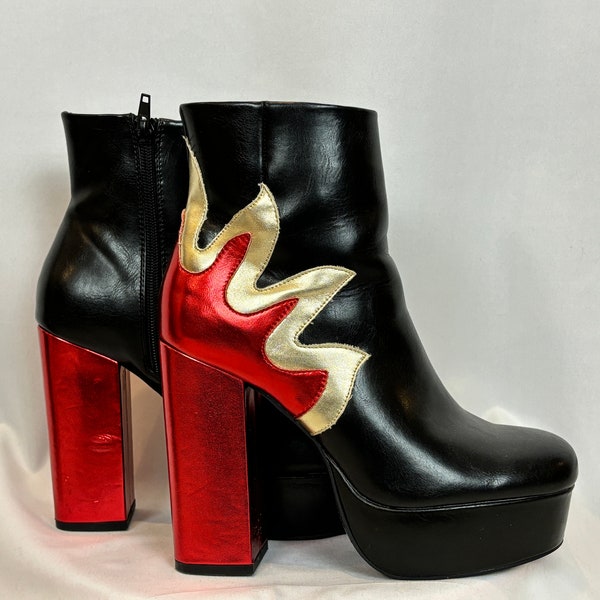 Shiny Red Boots - Etsy